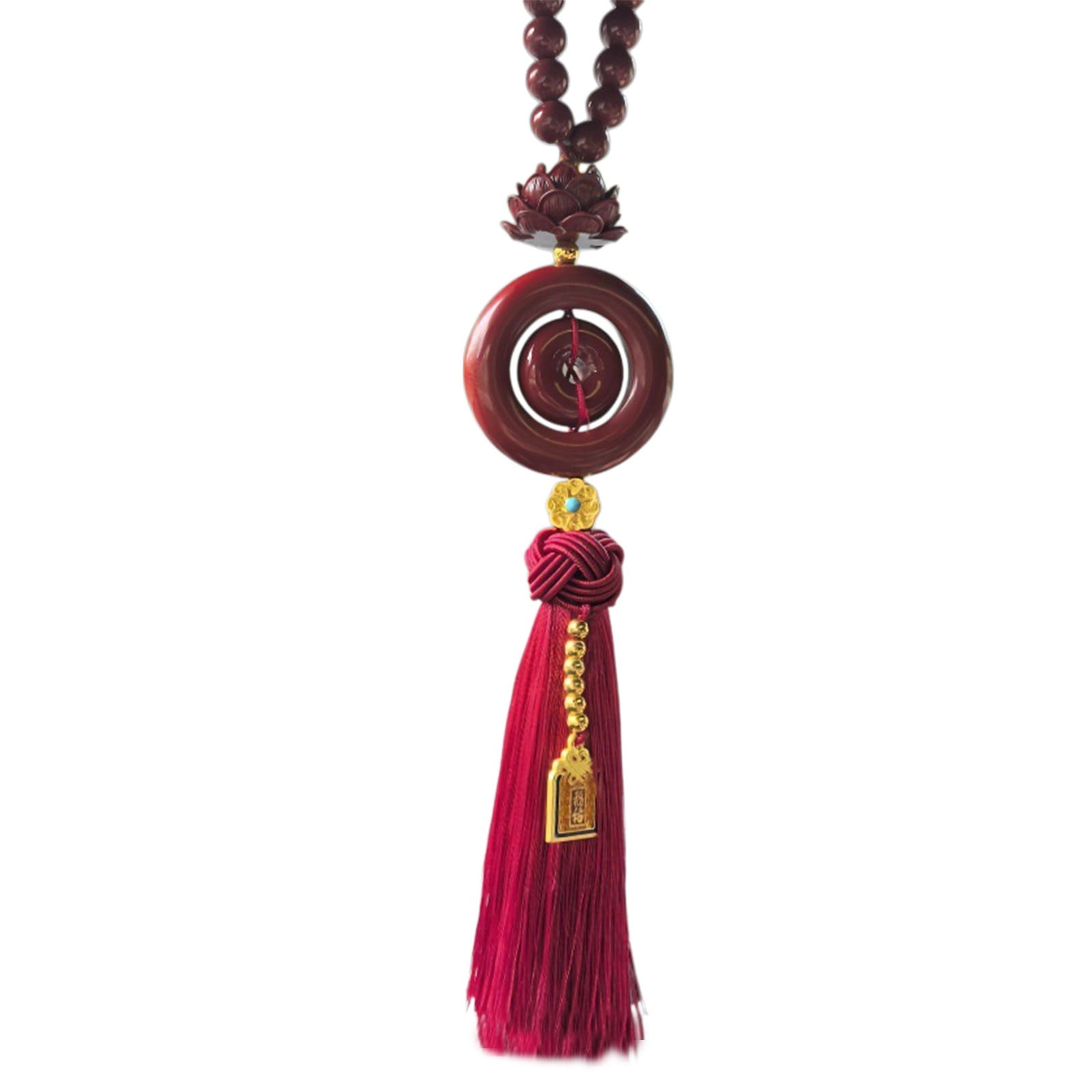 A Cinnabar Safety Lotus Car Ornament, Brown Color, Plastic With ...