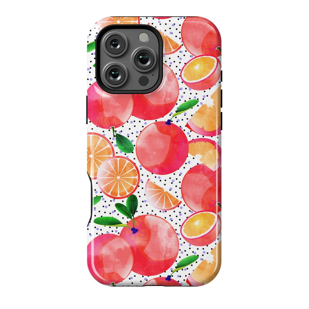 A Citrus Tropical Juicy Fruits Polka Dots Food Tough Case for iPhone 11 ...