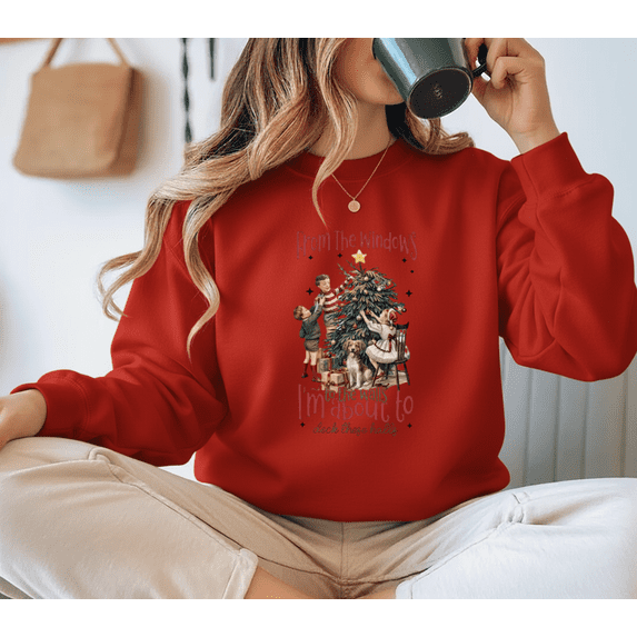 A Classic 1950's Inspired Holiday Themed Graphic Sweatshirt, up to Size ...