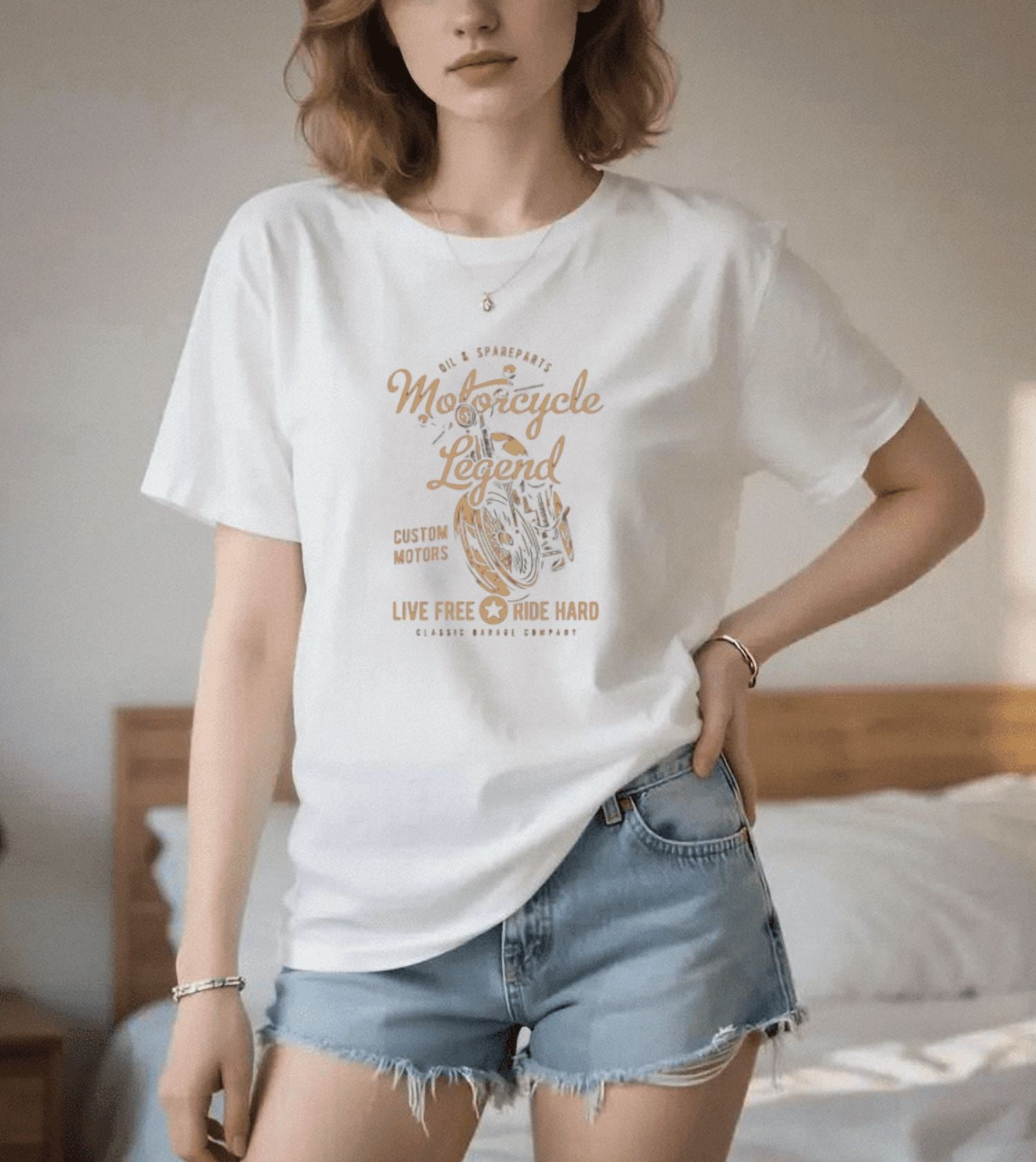 A Classic Motorcycle Legend Graphic Art Style For Biker Fans Unisex T ...