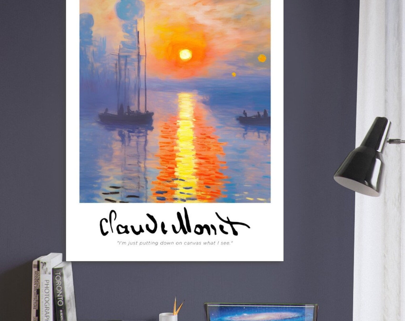 A Claude Monet Sea Sunset Exhibition Poster Print Artist Gallery Wall ...