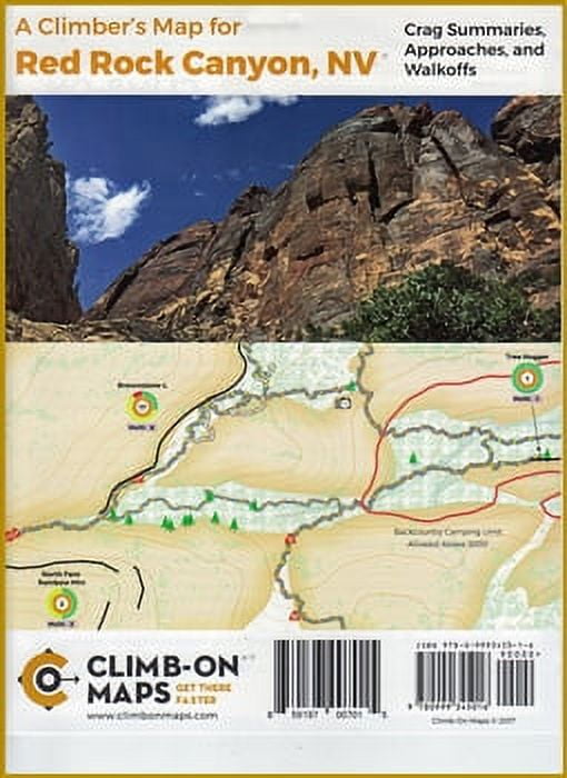A Climber's Map for Red Rock Canyon, NV - Walmart.com