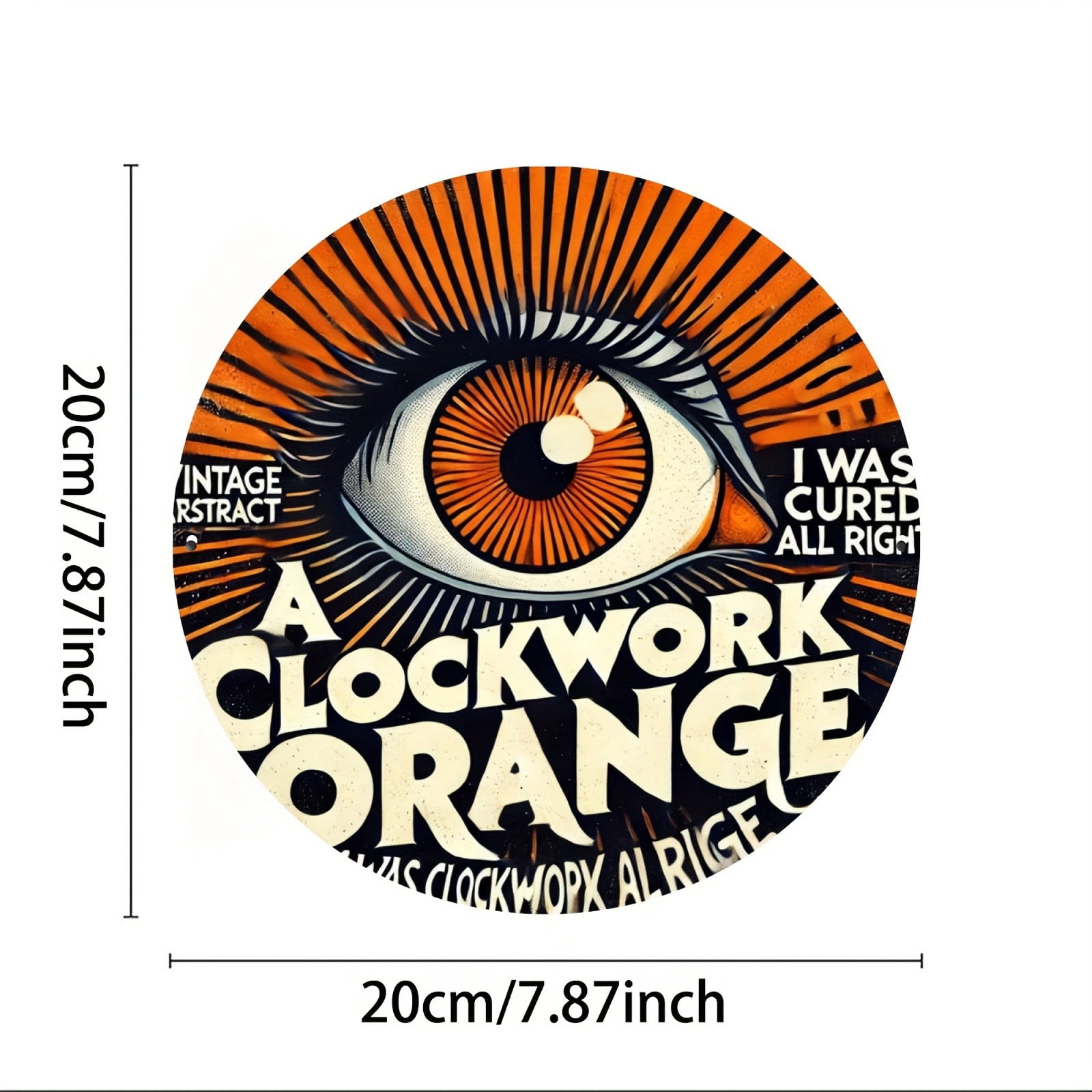 A Clockwork Orange Round Aluminum Tin Metal Signs Home Décor 8x8 ...