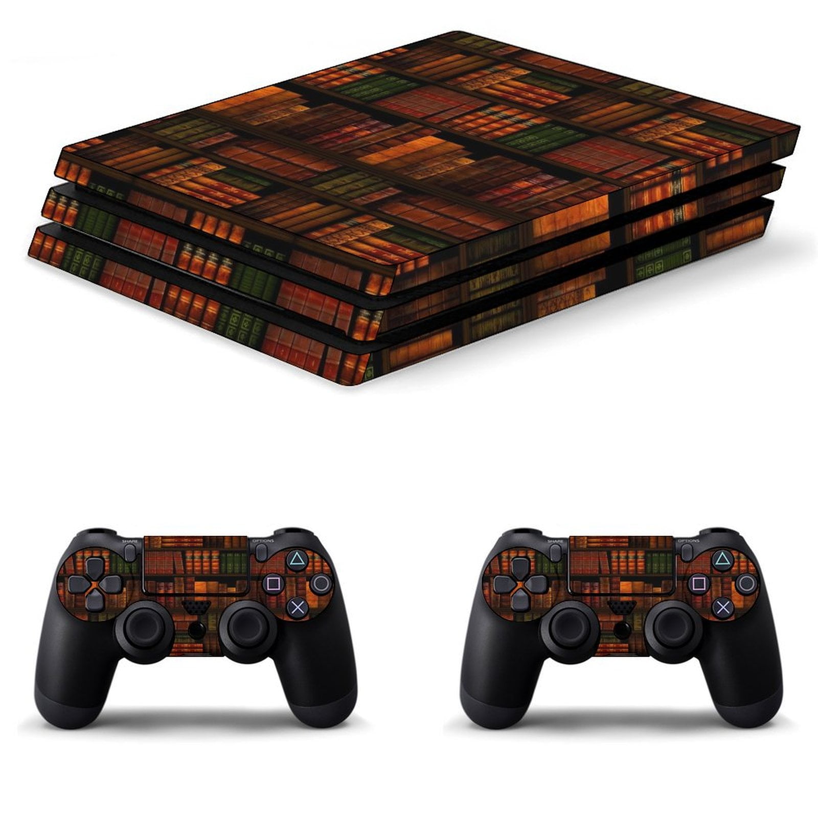 A Close Up of A Book Shelf with Many Books PS4/PS4 Pro/PS4 Slim Skin ...