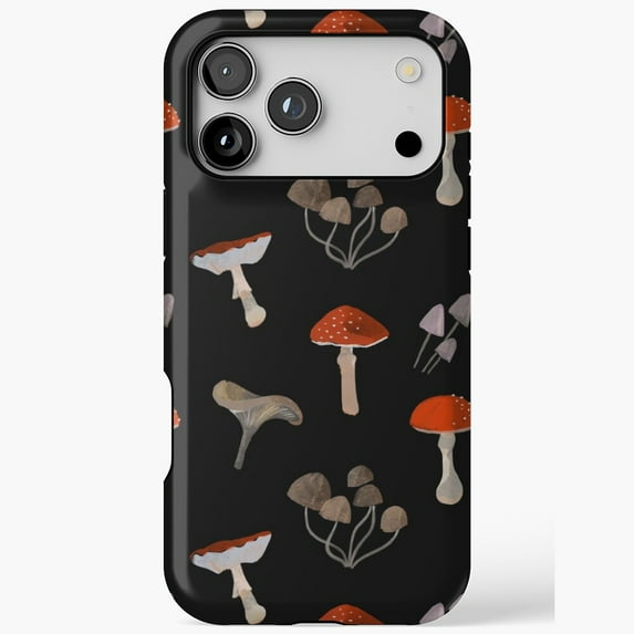 A Collection of Autumnal Painted Mushrooms Art iPhone 11 through 17 Pro ...