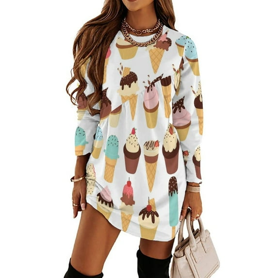 A Collection of Different Ice Creams Loose Dress Evening Dress Summer ...