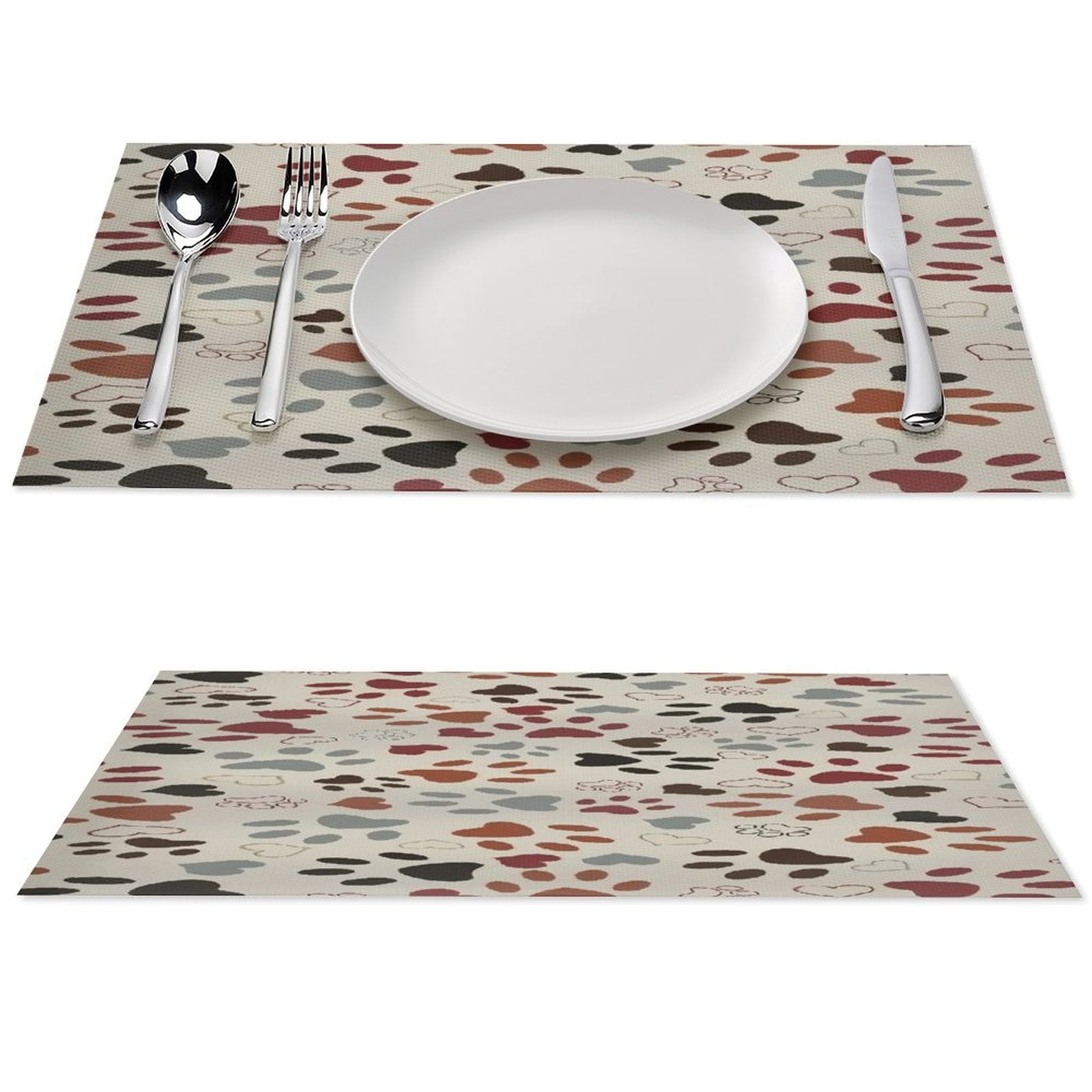 A Collection of Footprints And A Dog Paw Print PVC Waterproof Place ...