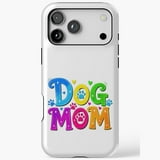 A Colorful Dog Mom Typography with Paw Prints iPhone 11 through 17 Pro ...