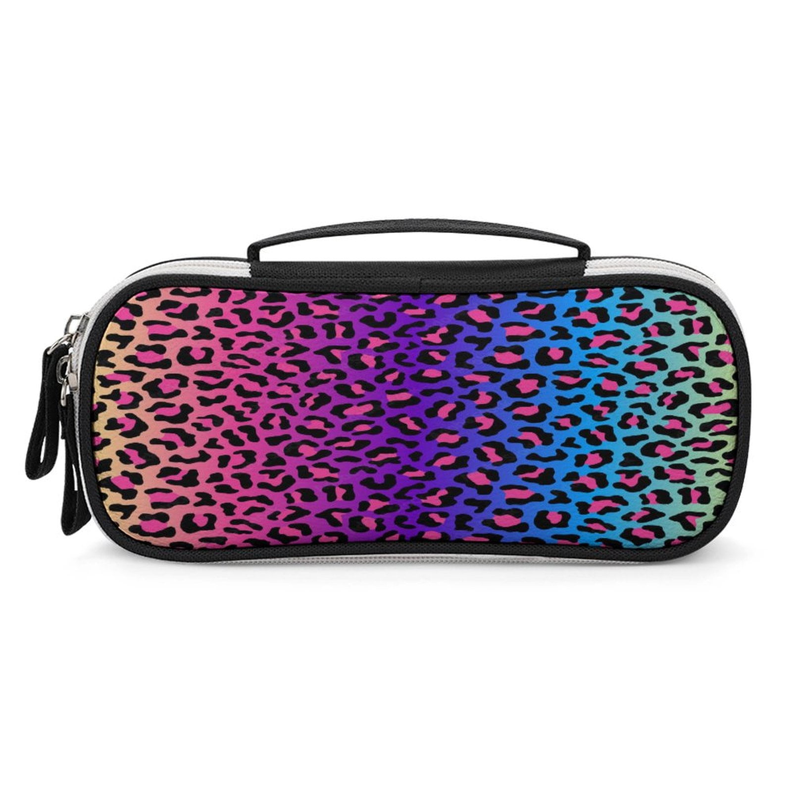 A Colorful Leopard Print Pencil Case Multi Function Zipper Pencil Box ...