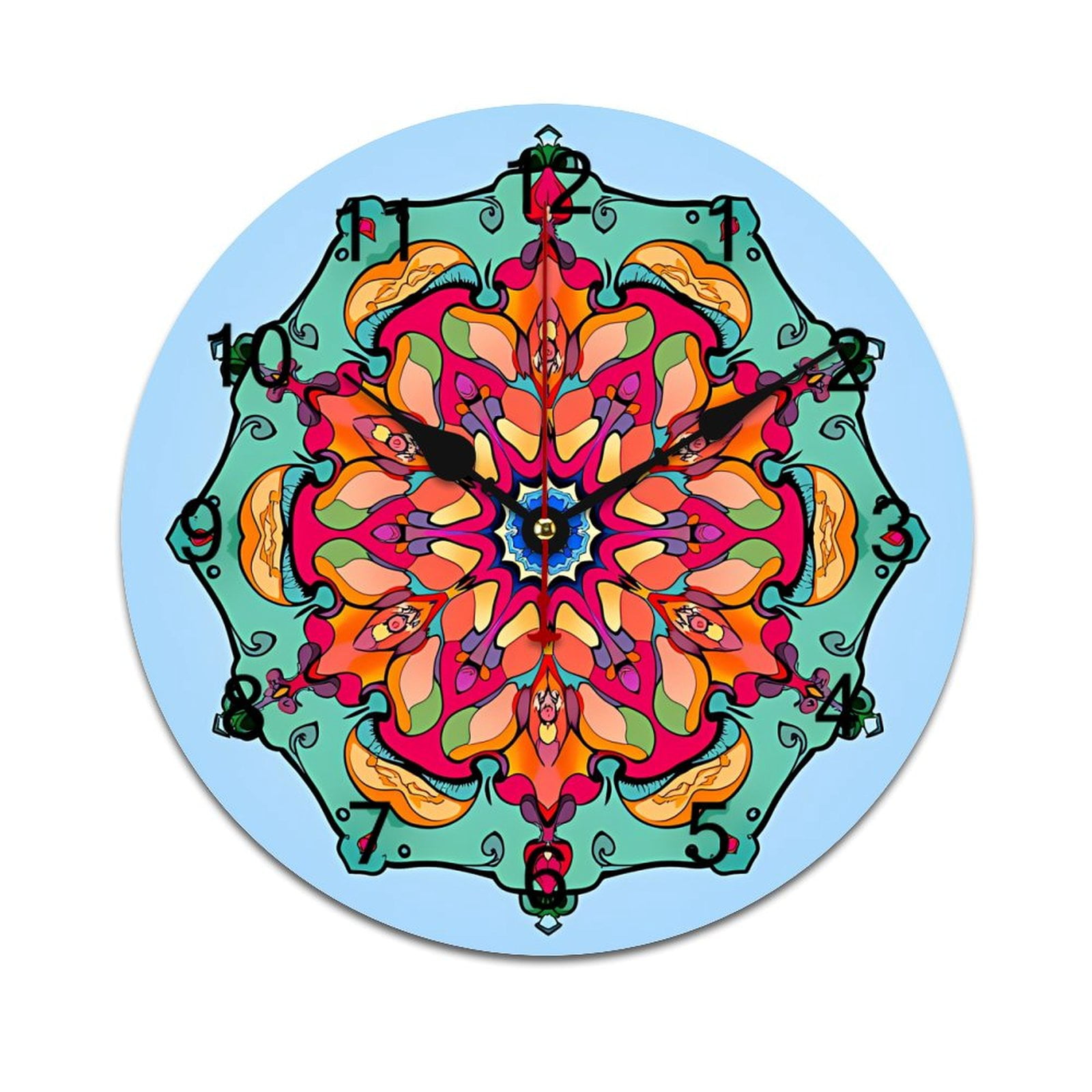 A Colorful Mandala Design on A Light Blue Background_01 Word Saying Big ...