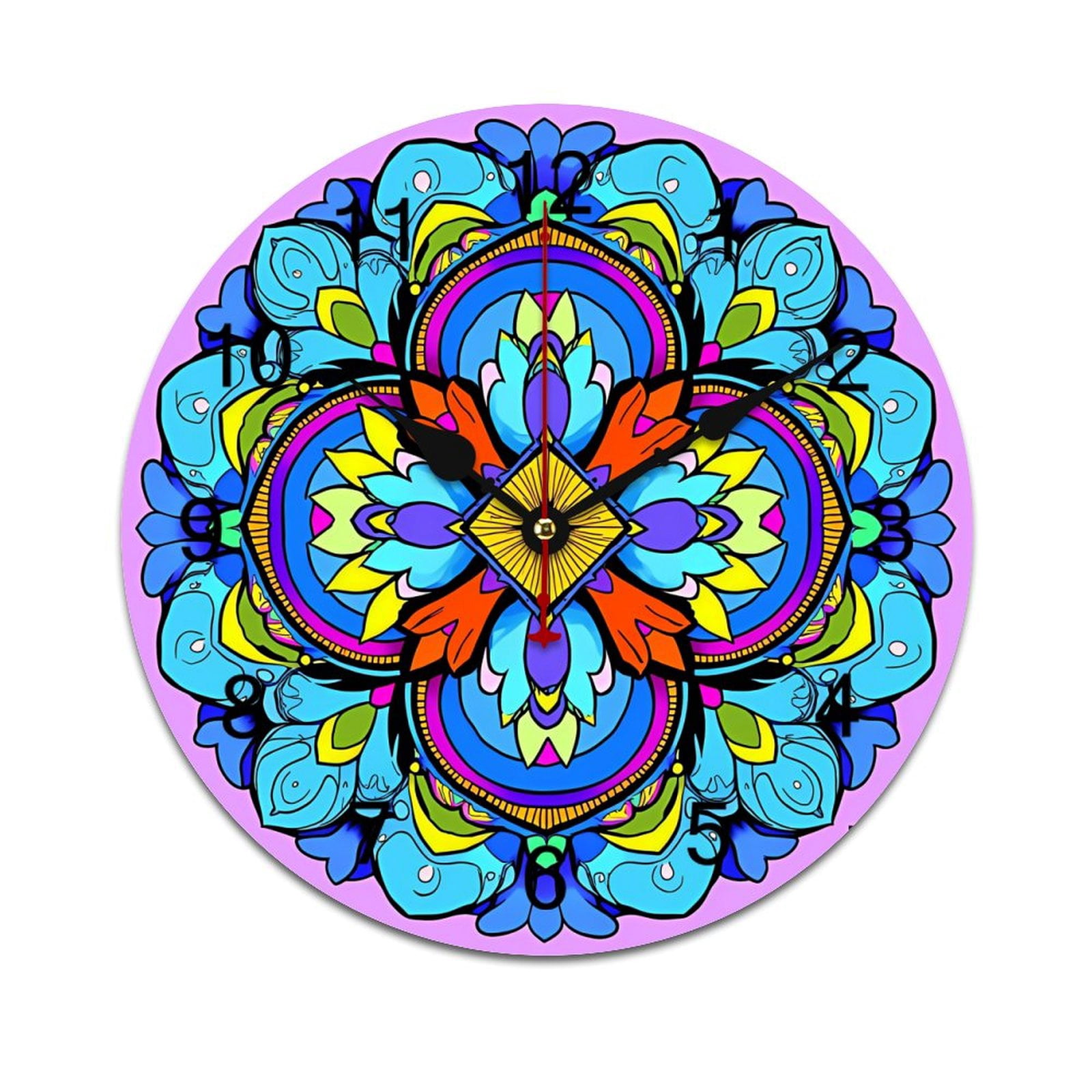 A Colorful Mandala Design on A Pink Background_01 Word Saying Big Wall ...