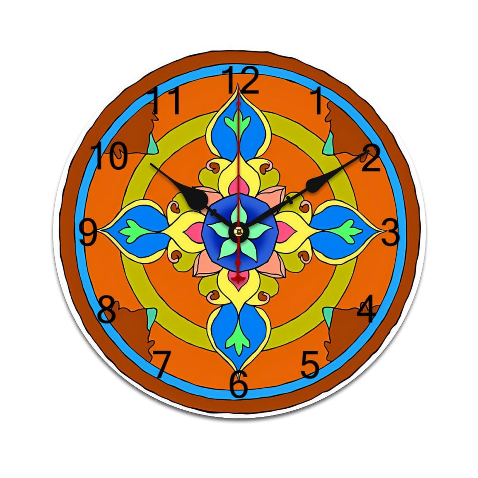 A Colorful Mandala Design with A Flower in The Center_01 Time ...