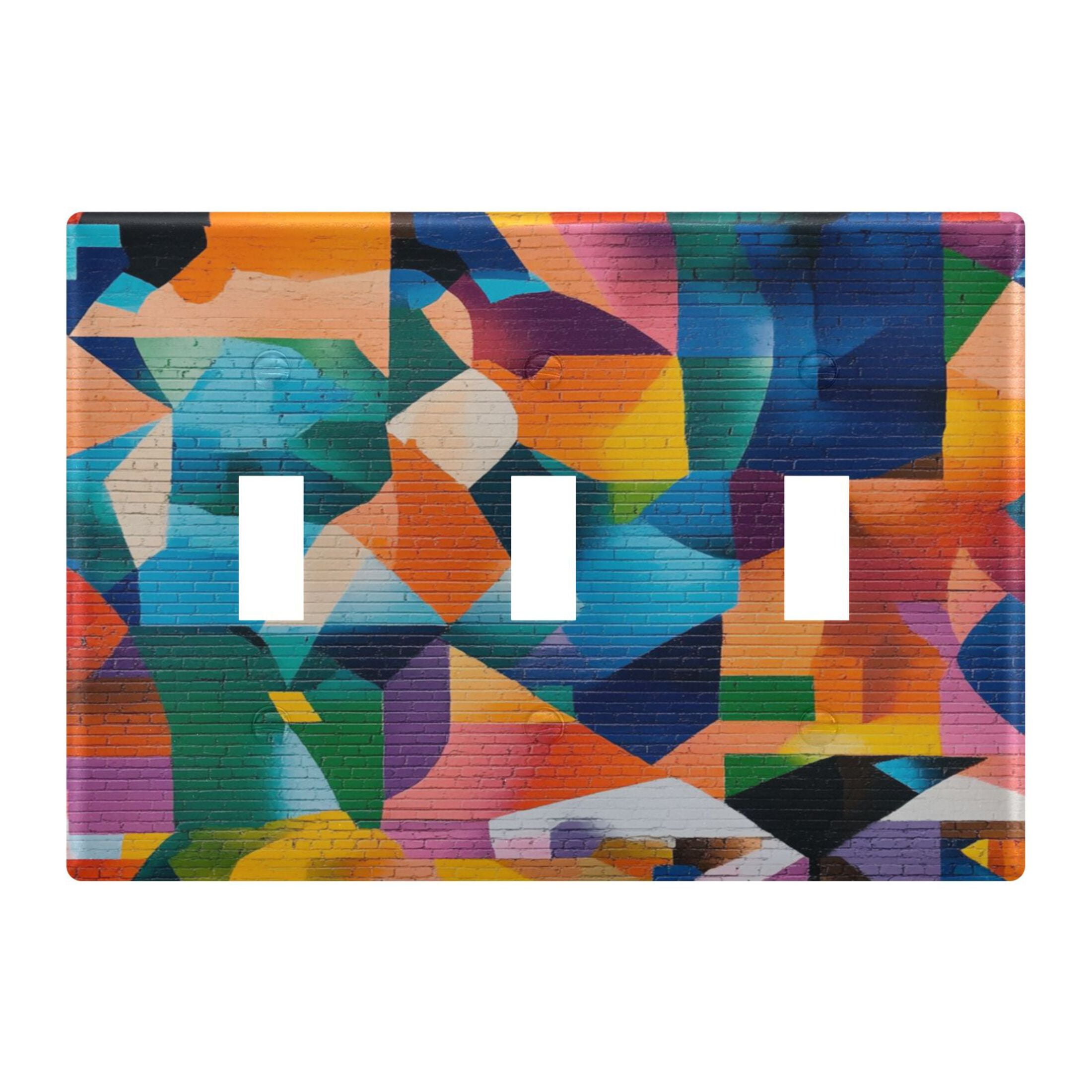 A Colorful Pattern Decorative Light Switch Plates Switch Cover ...