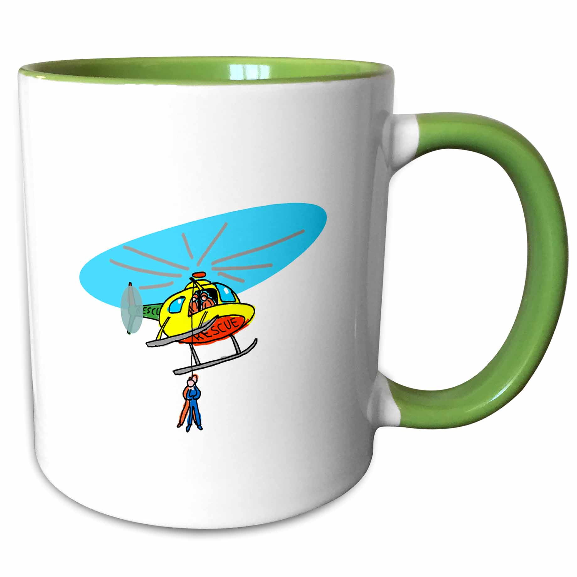 3drose, a Colorful Rescue Helicopter in Action. It Saves a Person, 11oz ...