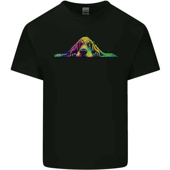 A Colourful Basset Hound Dog with a Psychedelic Abstract Art Pet Unisex ...