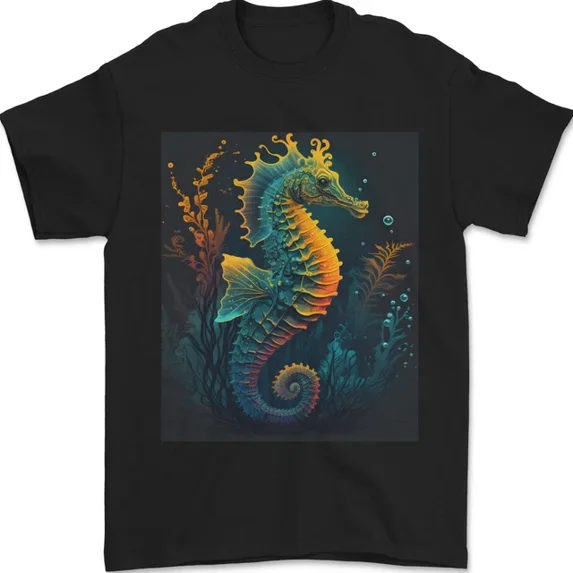 A Colourful Seahorse T-Shirt - Walmart.com