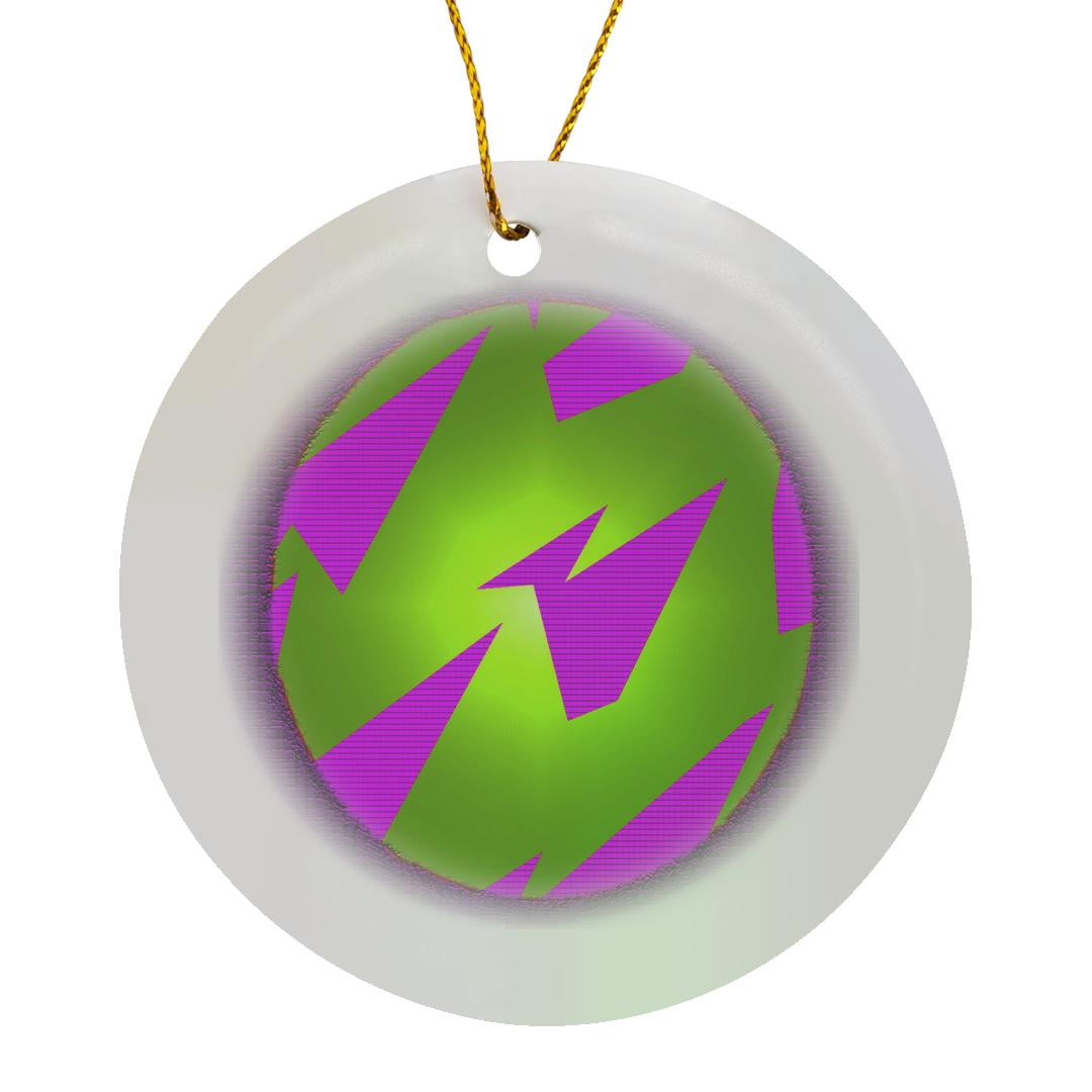 3drose, a Cool Lime Green Lighted Circle with Purple Shapes Inside on ...