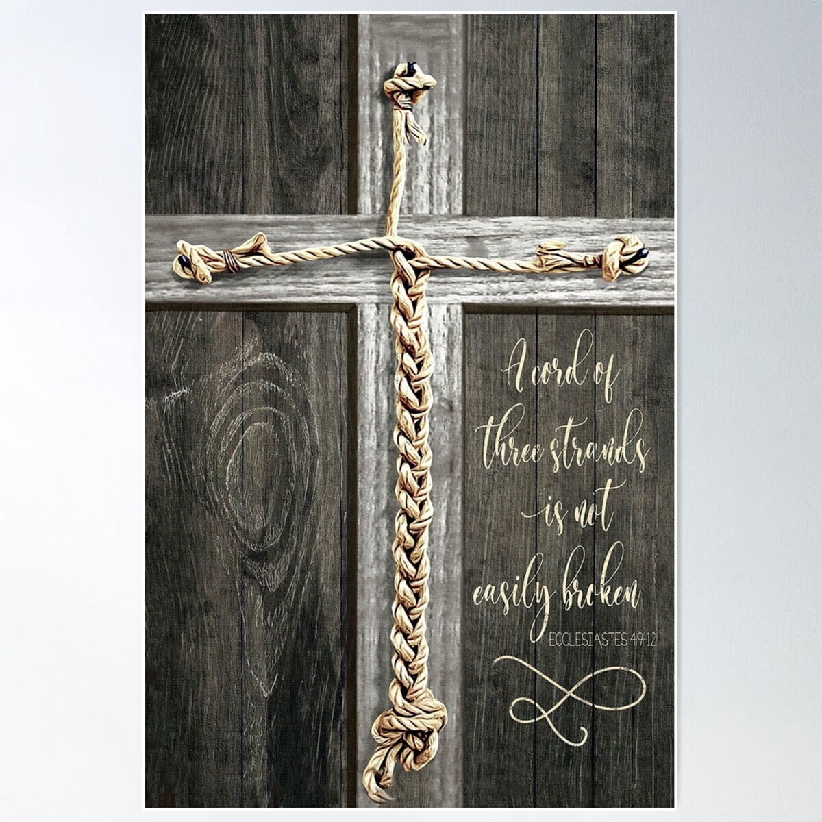 A Cord Of Three Strands Ecclesiastes 4:9 12 Wall Art , Poster Print ...