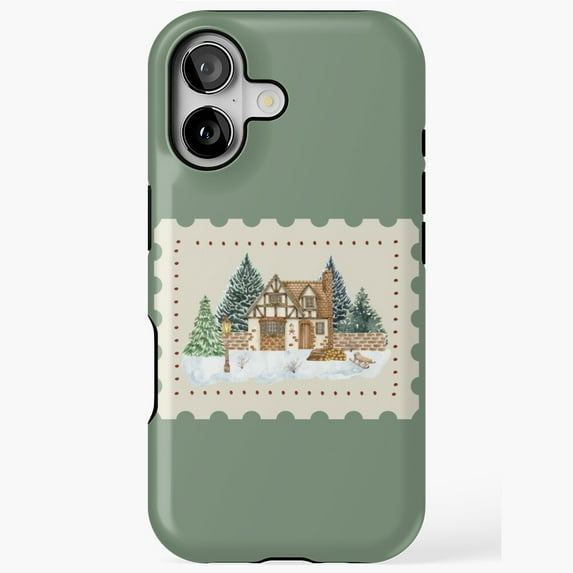 A Cozy Christmas Scene Protective Case for iPhone 11 12 13 14 15 16 17 ...