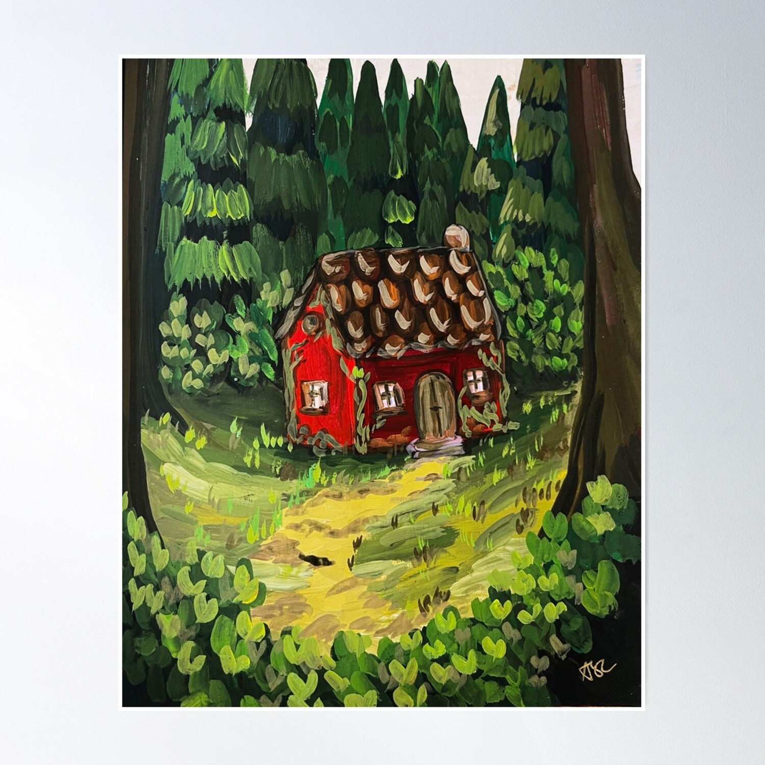 A Cozy Cottage Poster Wall Art, Modern Wall Decor, 8x12 UNFRAMED ...
