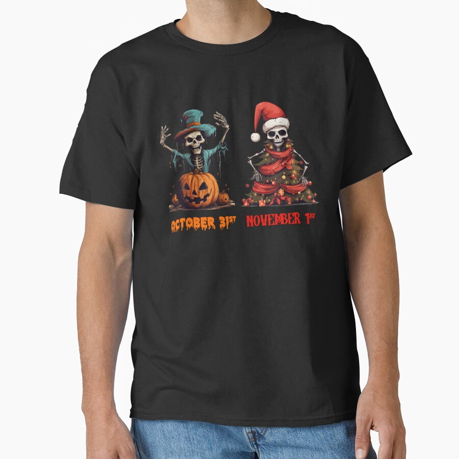 A Creepy Halloween And Christmas Design With "October 31st, November ...