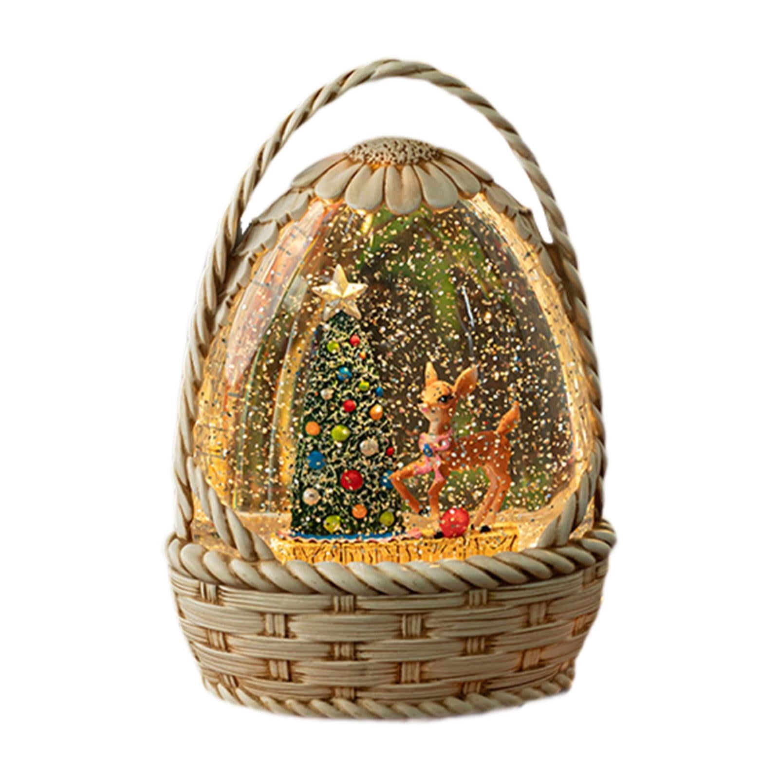 A Crystal Music Box With Led Light Rotating Base For Home Desk ...