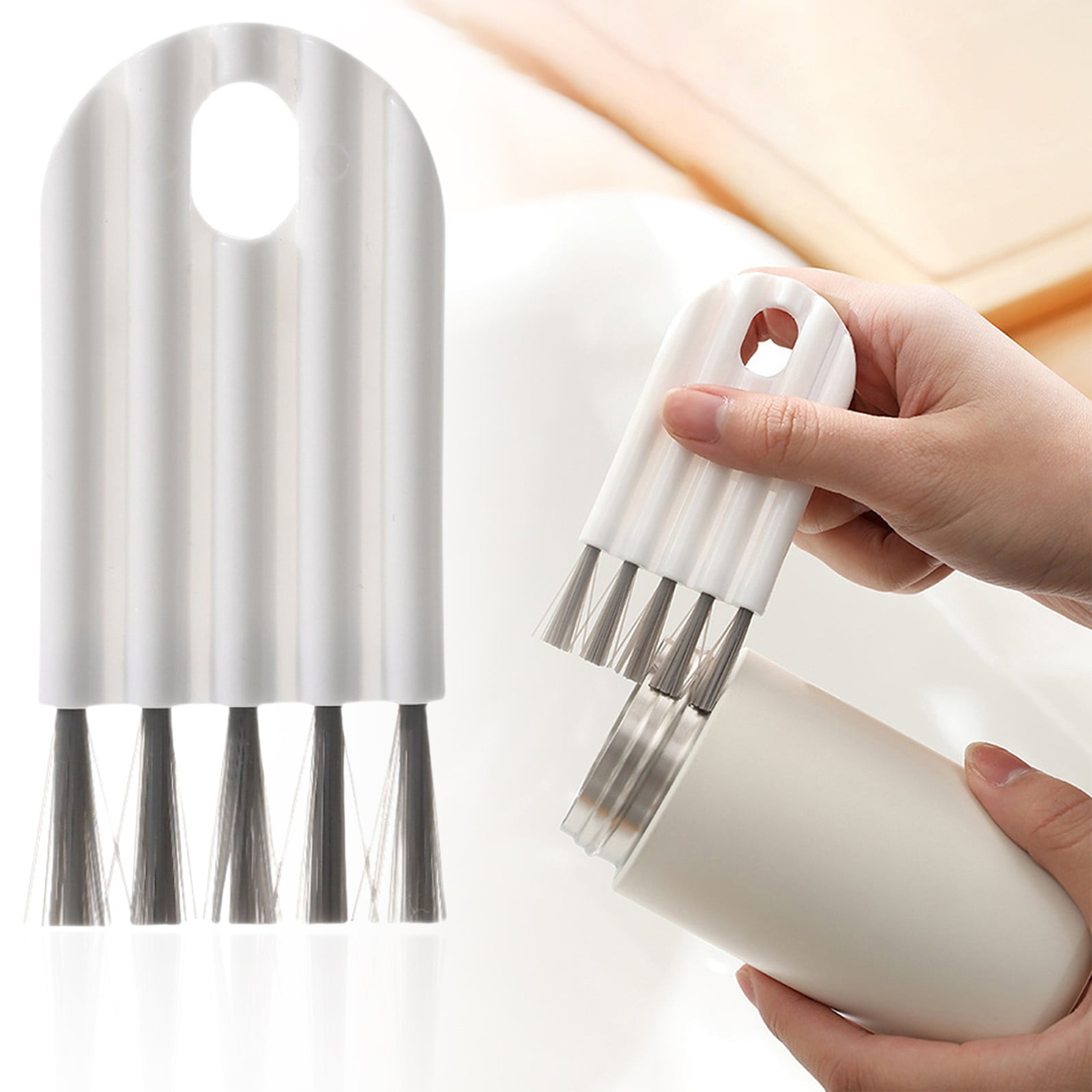 A Cup Lid Brush for Cleaning Keyboard Gaps. A Cup Lid Brush. A Keyboard ...