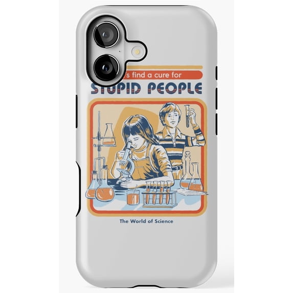 A Cure For Stupid People Retro Humorous Phone Case for iPhone 11 12 13 ...