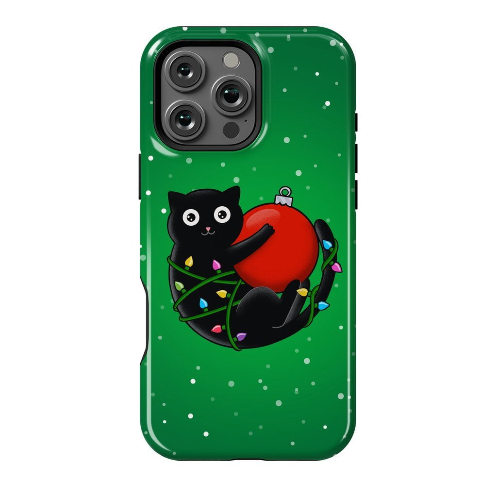A Cute And Festive Cat And Christmas Themed Design Tough Case for ...