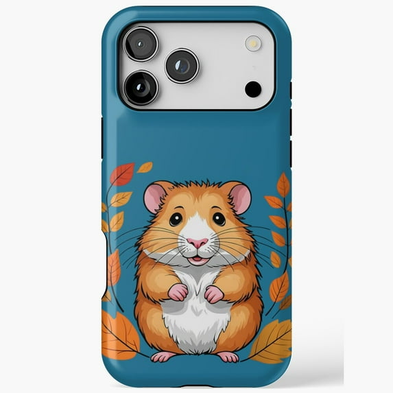 A Cute Autumn Hamster with a Tiny Acorn Art iPhone 11 through 17 Pro ...