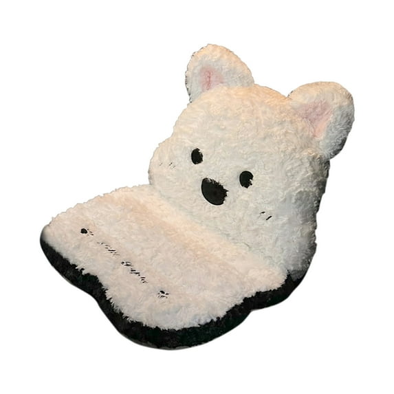 A Cute Car Seat Cushion Winter Interior Thick Backrest Integrated Seat ...