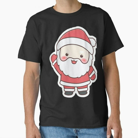 A Cute Kawaii St. Nick Claus Waving An Adorable Chibi Christmas - New ...