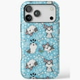 A Cute Siberian Husky Pomsky Grey Themed Dog Art iPhone 11 through 17 ...