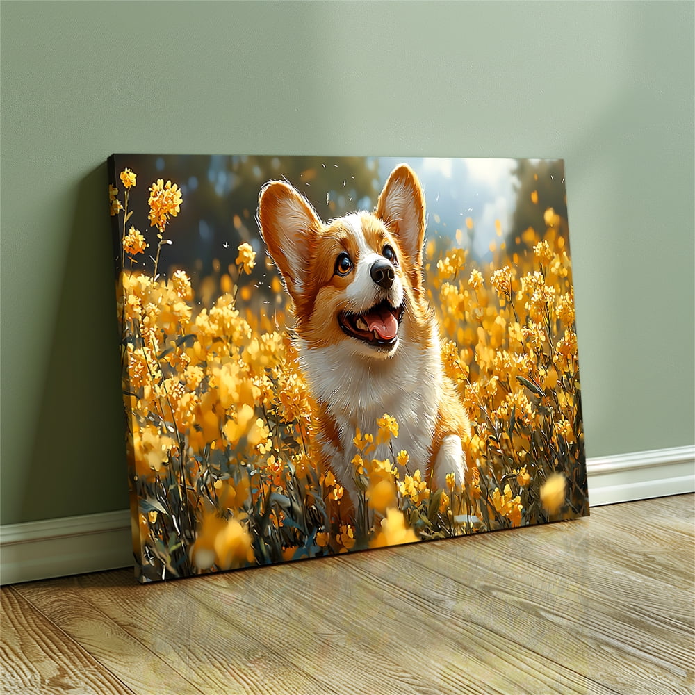A Cute and Lively Corgi Poster Wall Artt Poster Wall Art Print Modern ...