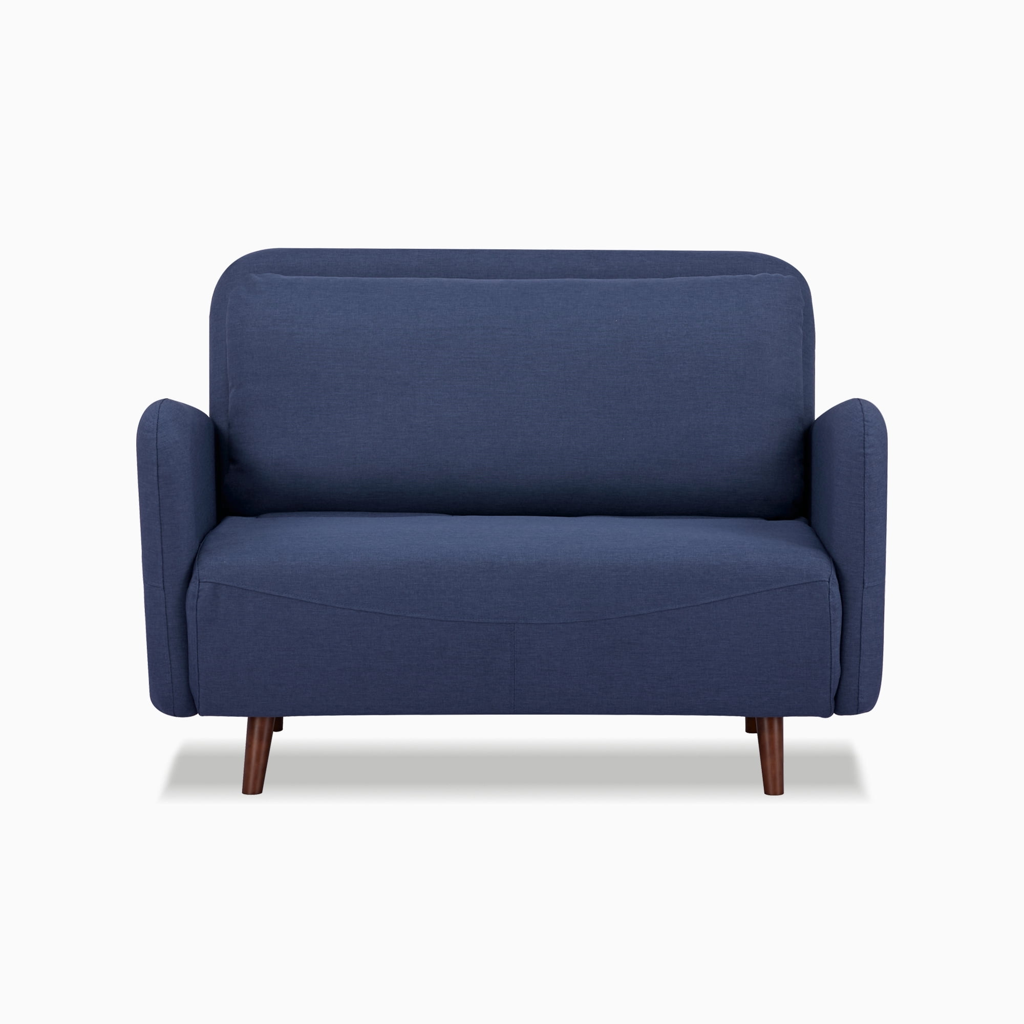 A&D Home Cypress Faux Linen Convertible Chair, Compact Futon Sleeper ...