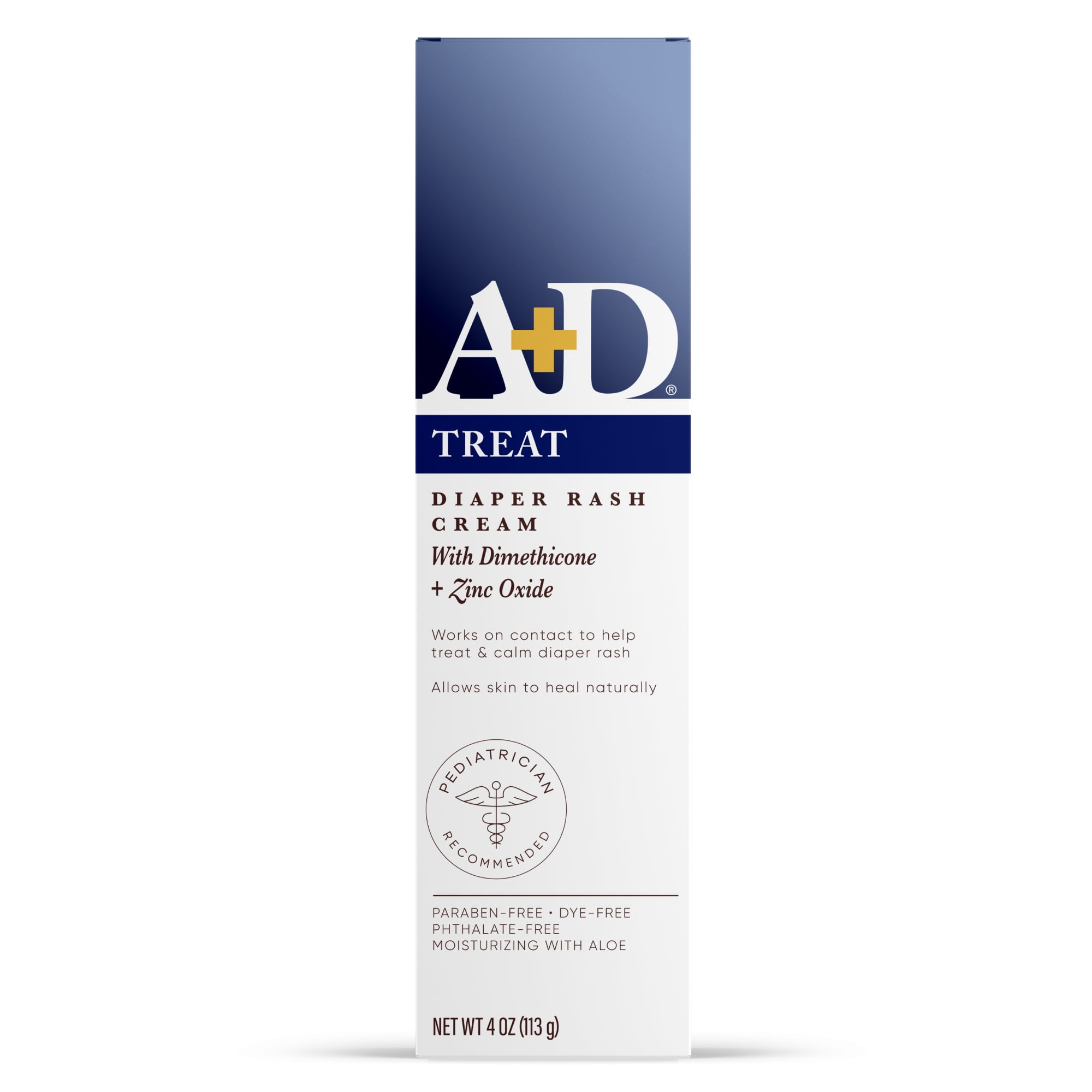 A+D Medicated Diaper Rash Cream with Zinc, 4oz - Walmart.com