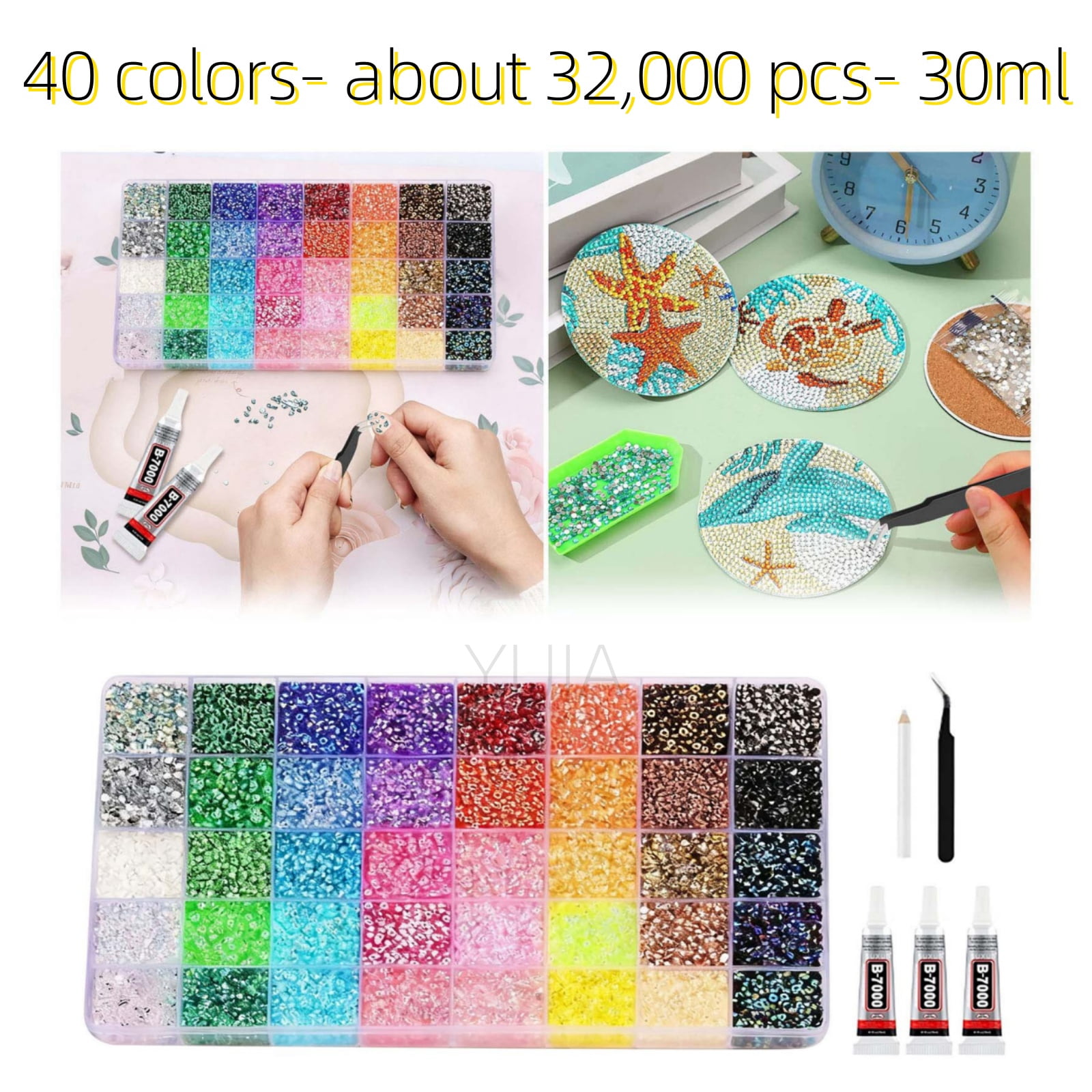 A DIY Craft Project Of Sparkling Gemstone Art For Adults And Children ...