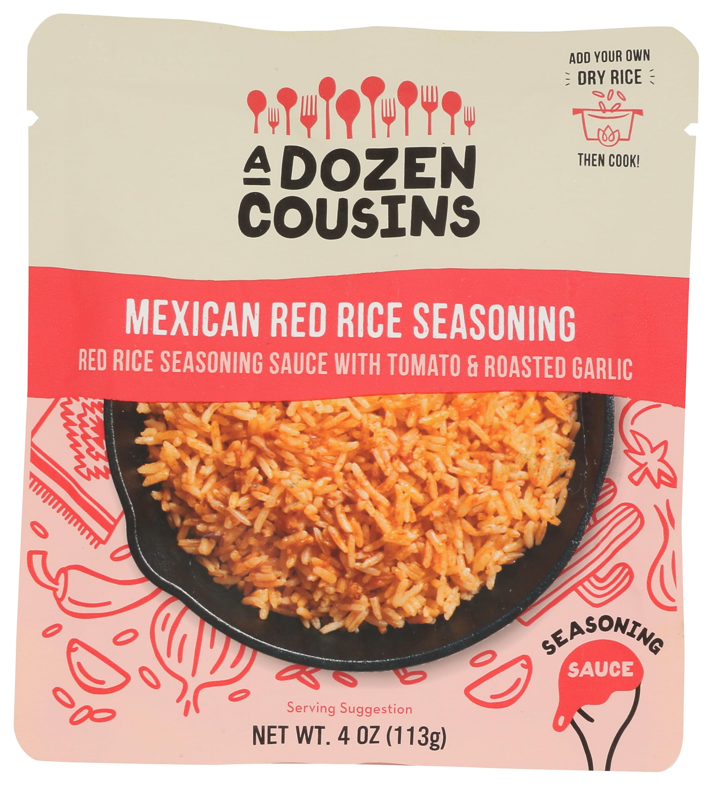 A DOZEN COUSINS Mexican Red MDA05 Rice Seasoning Sauce, 4 OZ - Walmart.com