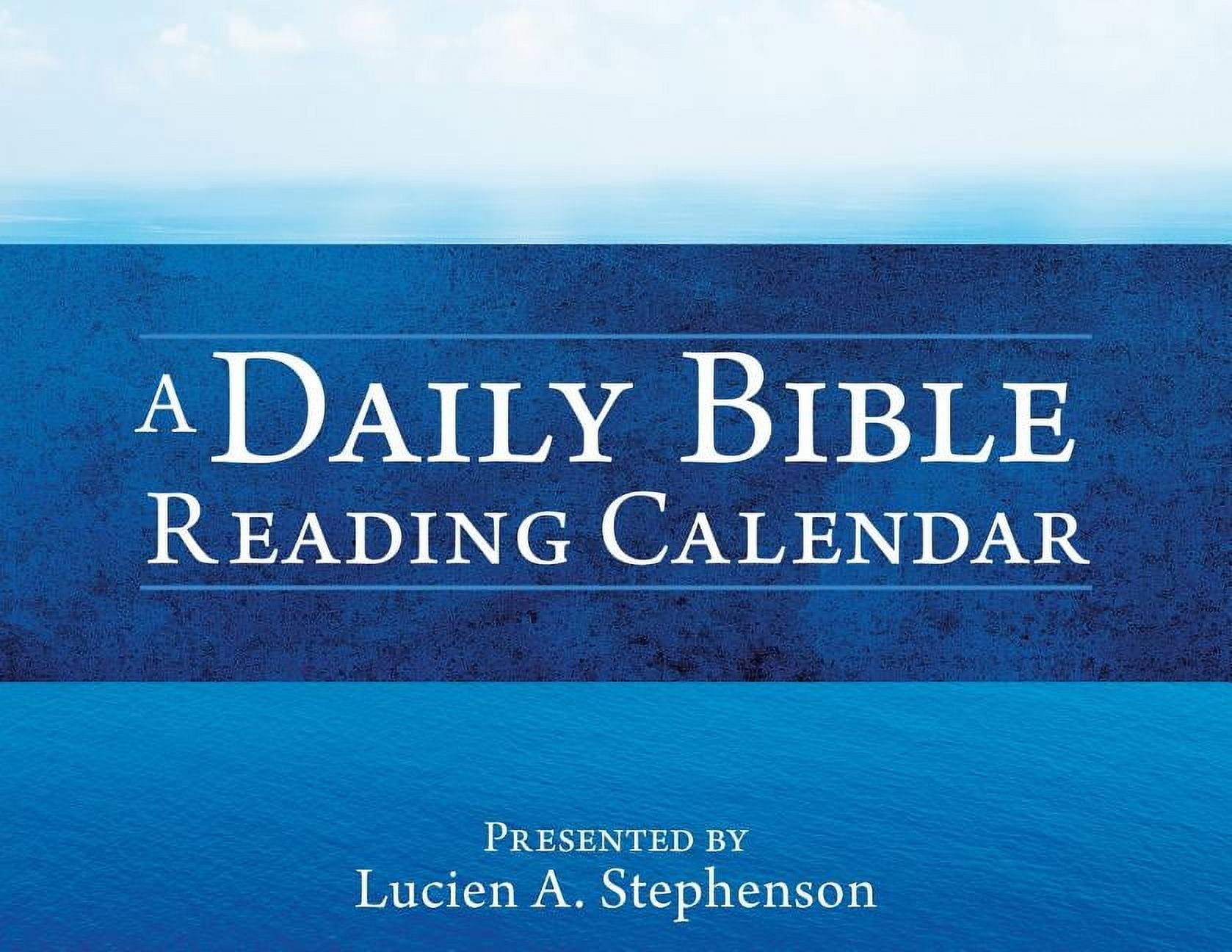 A Daily Bible Reading Calendar Paperback Walmart