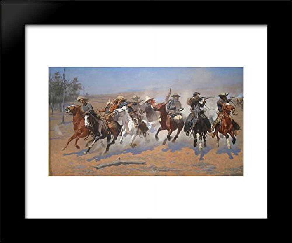 A Dash for the Timber 20x24 Framed Art Print by Remington, Frederic ...
