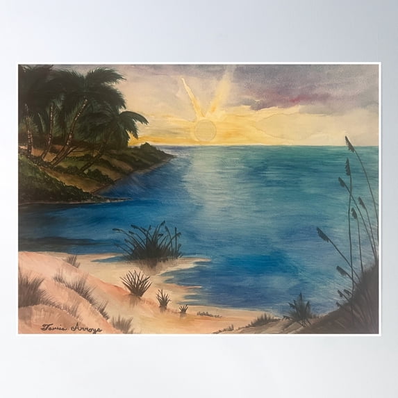 A Day At The Beach Poster Wall Art Modern Wall Decor Wall Art Home ...
