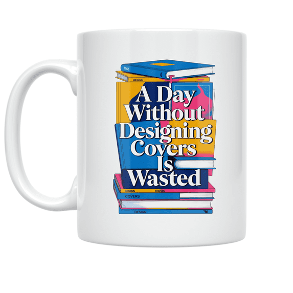 A Day Without Designing Covers Is Wasted - Book Cover Designer - 11 oz ...