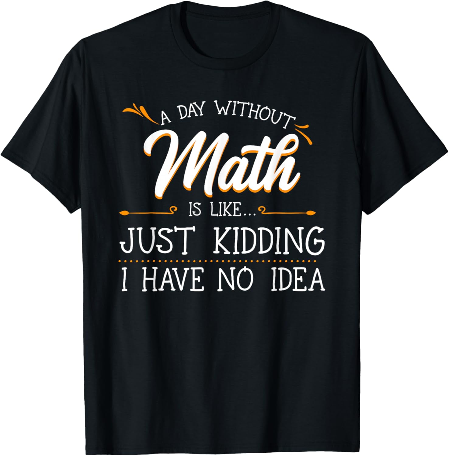 A Day Without Math Student Mathematics Lover Mathematician T-Shirt ...