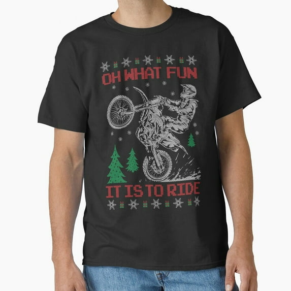 A Dirt Bike Funny Christmas Sweater Funny Holiday Motocross - Unique Gift Tee M9080 T-Shirt, for ...