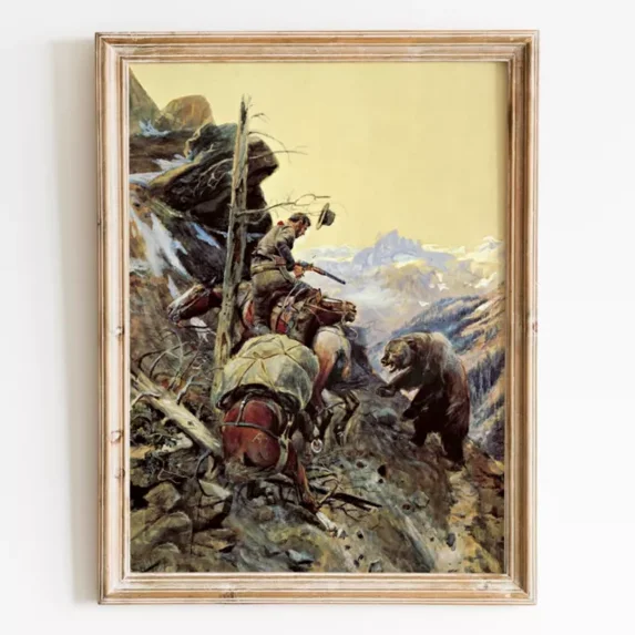 A Disputed Trail Chartles Russell Cowboy Horseback BeArt Poster Print ...