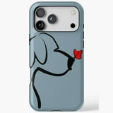 A Dog and Butterfly Drawing Themed Cute Animal iPhone 11 through 17 Pro ...