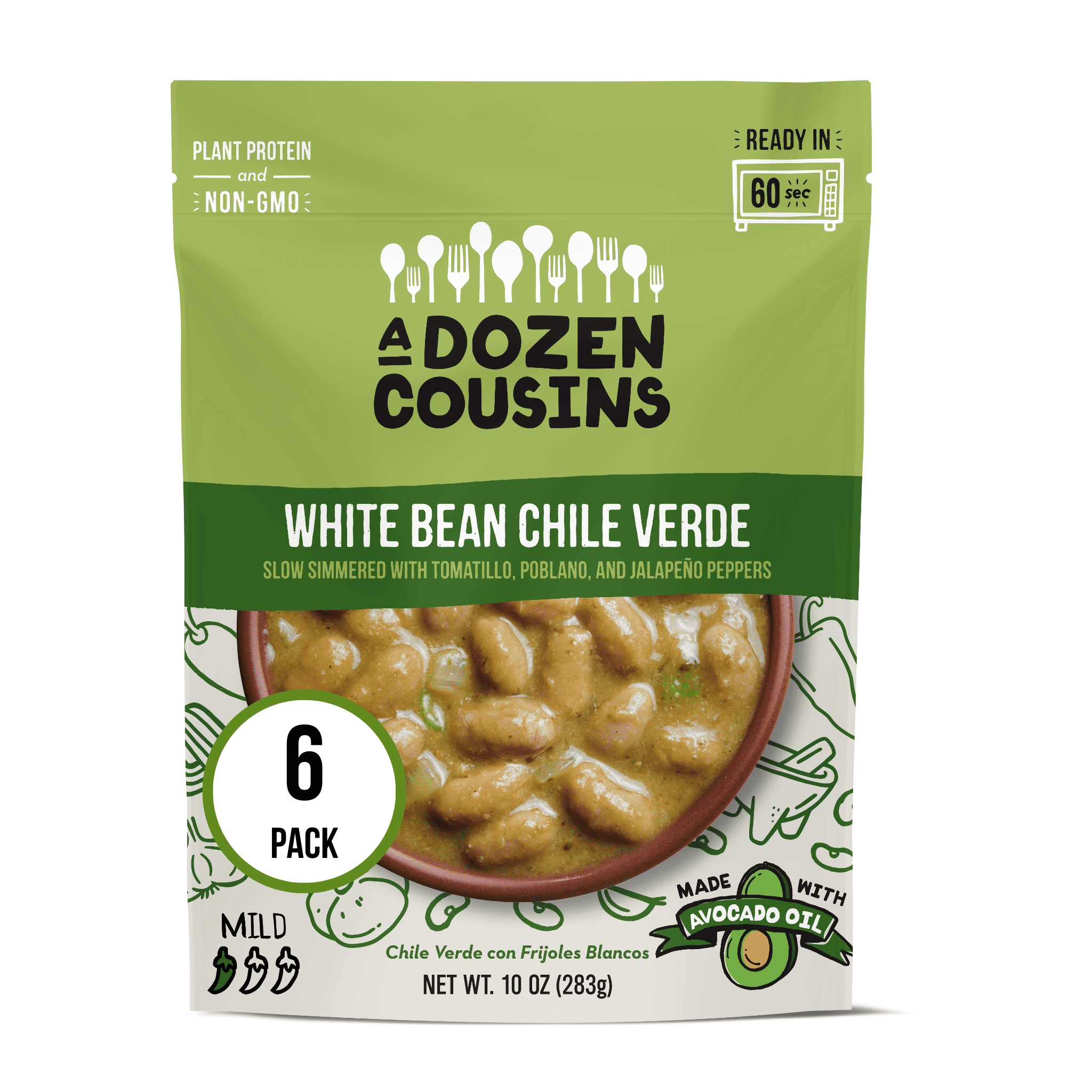A Dozen Cousins Seasoned Beans, Vegan and Non-GMO Meals, Microwaveable ...