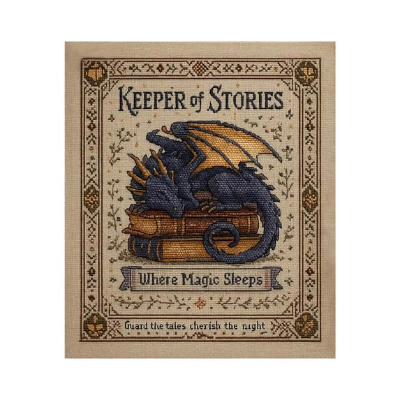 A Dragon Cross Stitch Embroidery Kit Home Decor Decorative Embroidery ...