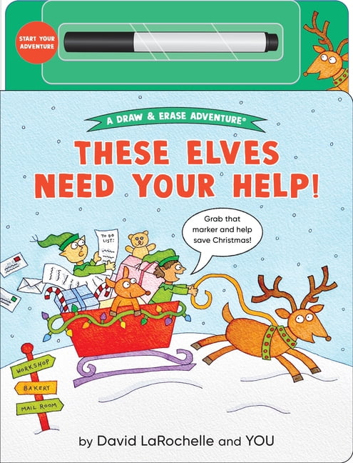 A Draw & Erase Adventure These Elves Need Your Help!, (Board Book ...
