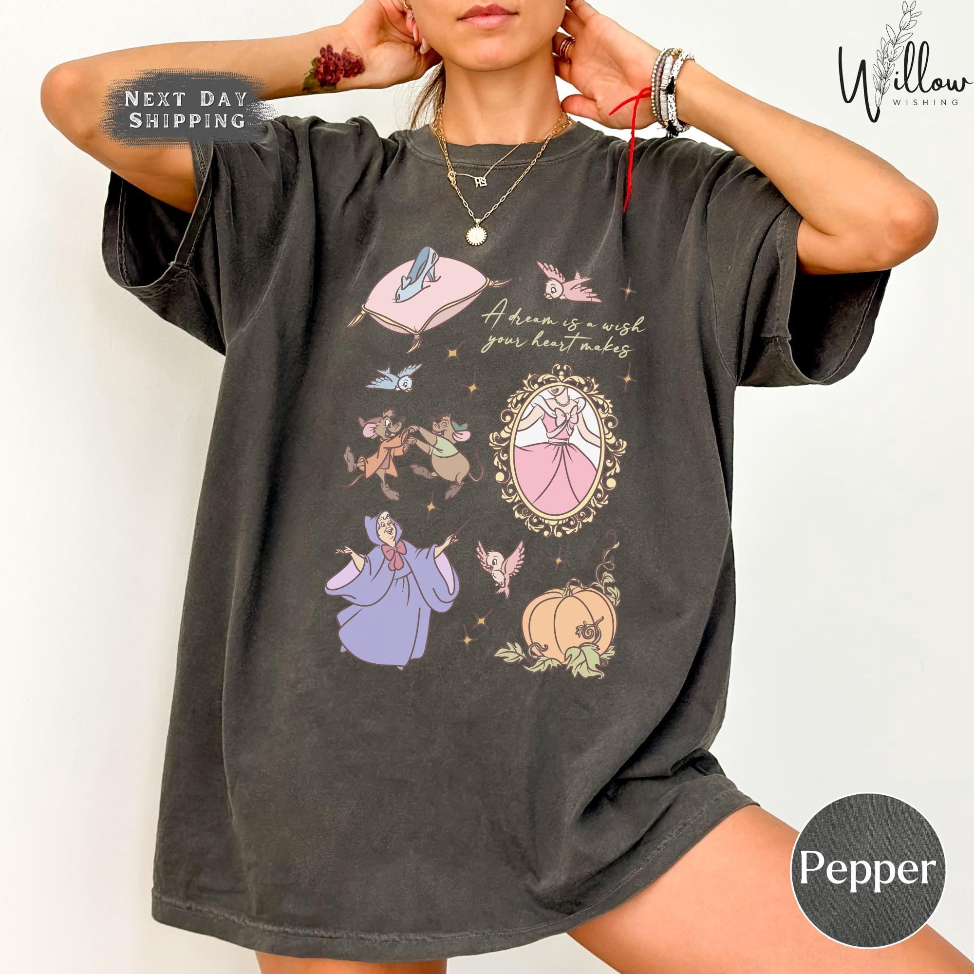 A Dream Is A Wish Comfort Colors Retro Cinderella Princess Tee ...